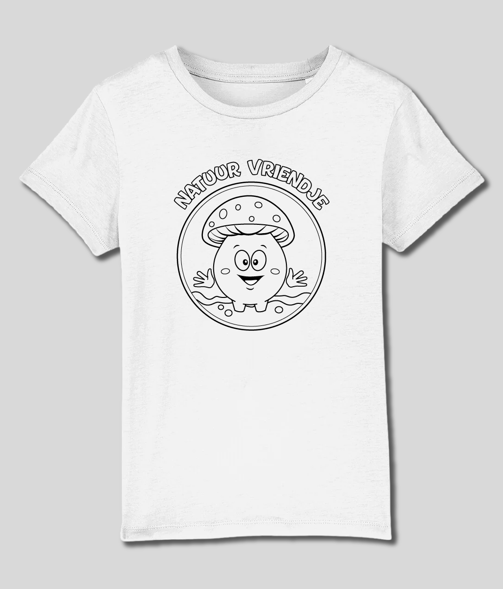 Shirt inkleuren voor kinderen met eigen naam en natuur opdruk ...